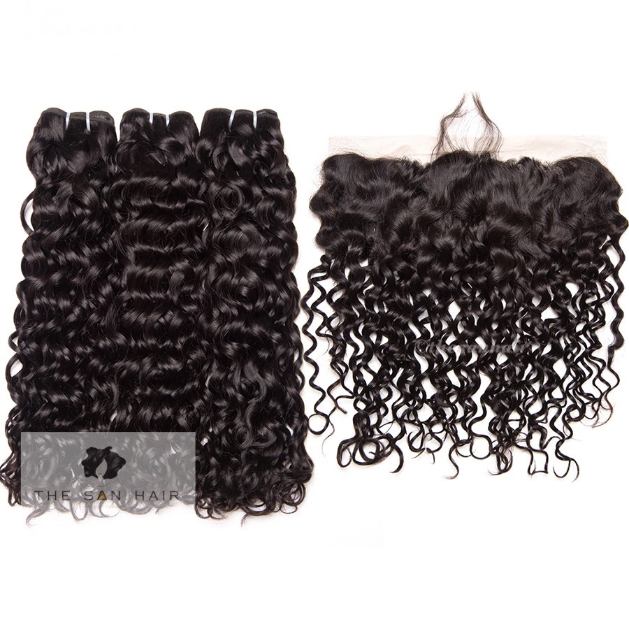Water Wave combo with 13×4 Frontal – The San Hair